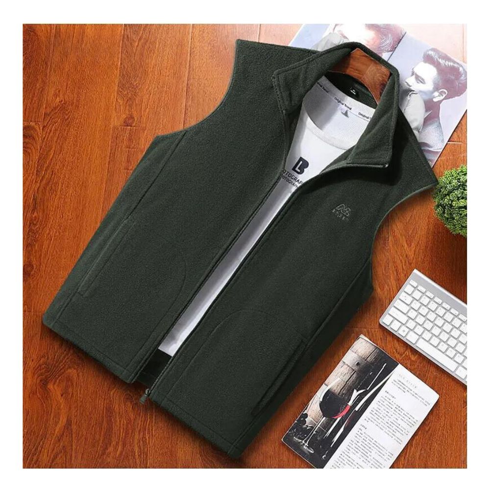 Gilet zippé chaud sans manches pour homme • Mon gilet